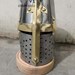 Mini Knight Templar Helmet: Silver & Brass Crusader Decor (5 Inch) - Etsy