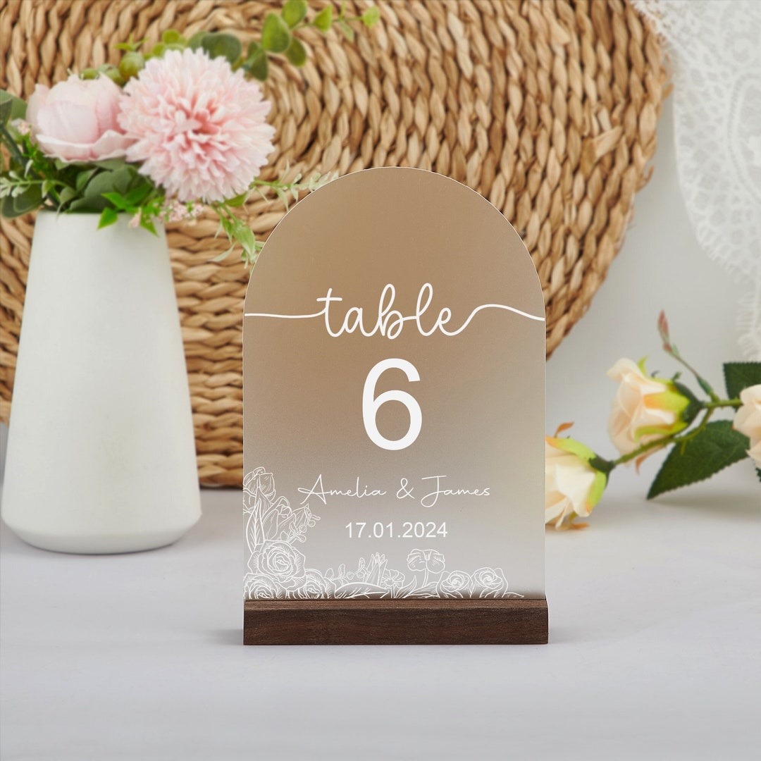 Modern Wedding Table Numbers,table Sign for Wedding,acrylic Table ...