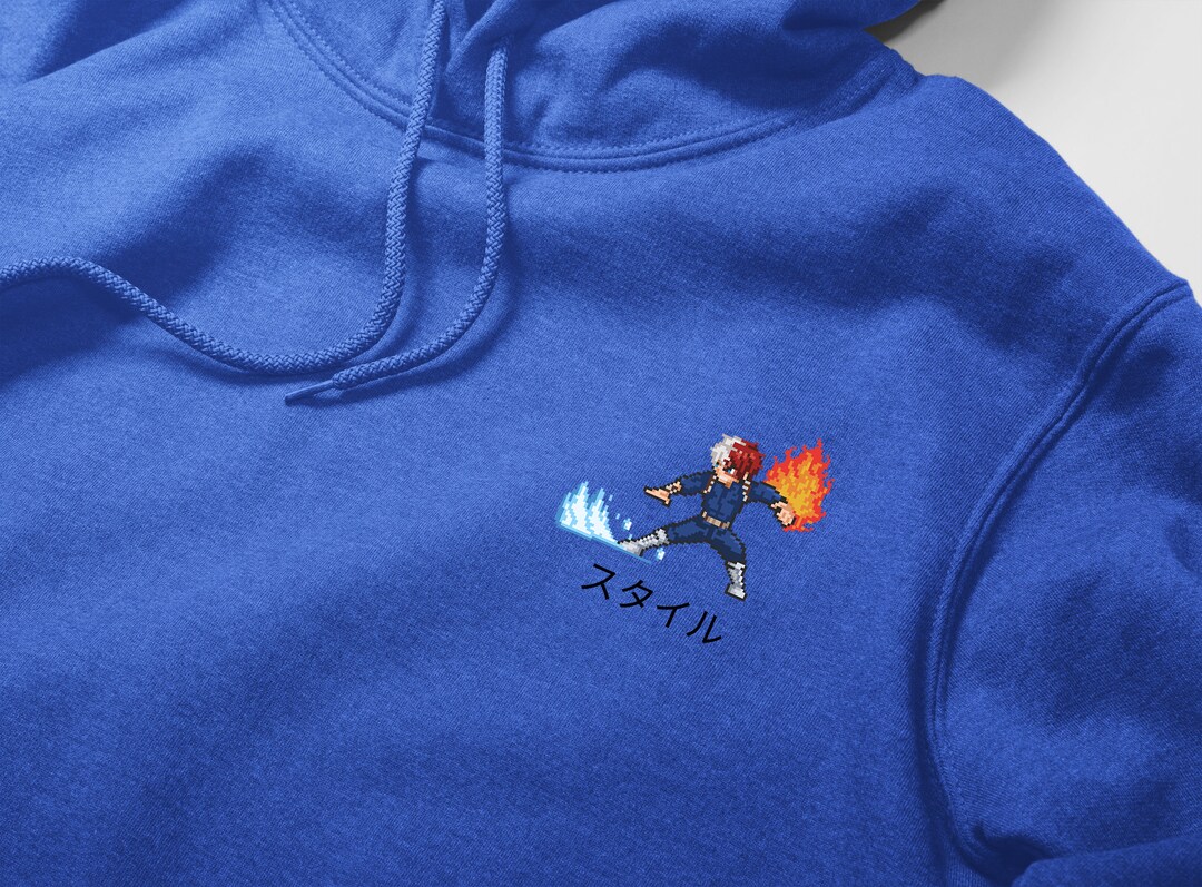 Anime Character Hoodie, Pixel Art Style Hoodie, Unisex Hoodie, Mens ...