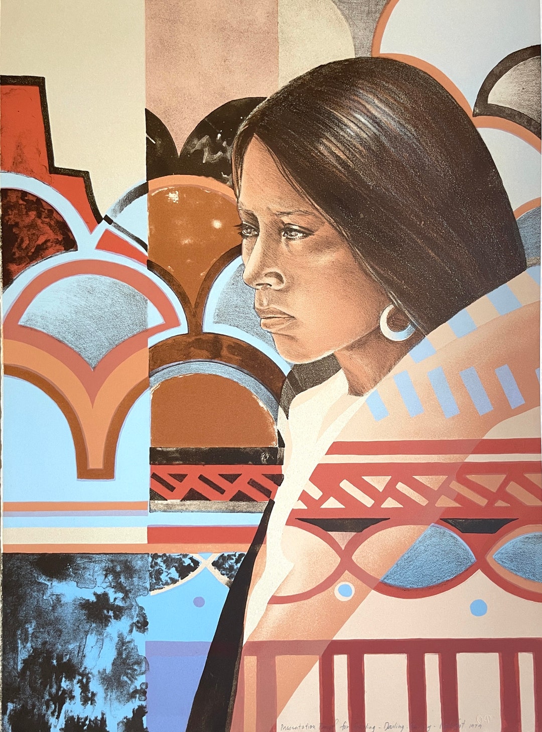 Jon Lightfoot Navajo Woman Original Limited Lithograph Hand Signed ...