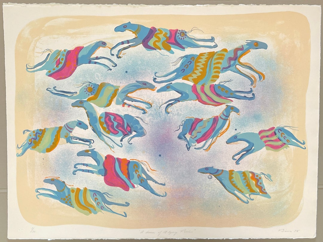 Earl Biss "a Dream of Flying Ponies" Original Lithograph Hand Signed ...