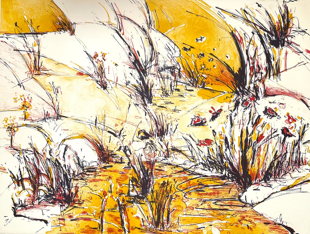 Jim Waid Landscape Original Limited Stone Lithograph Art Hand Signed ...