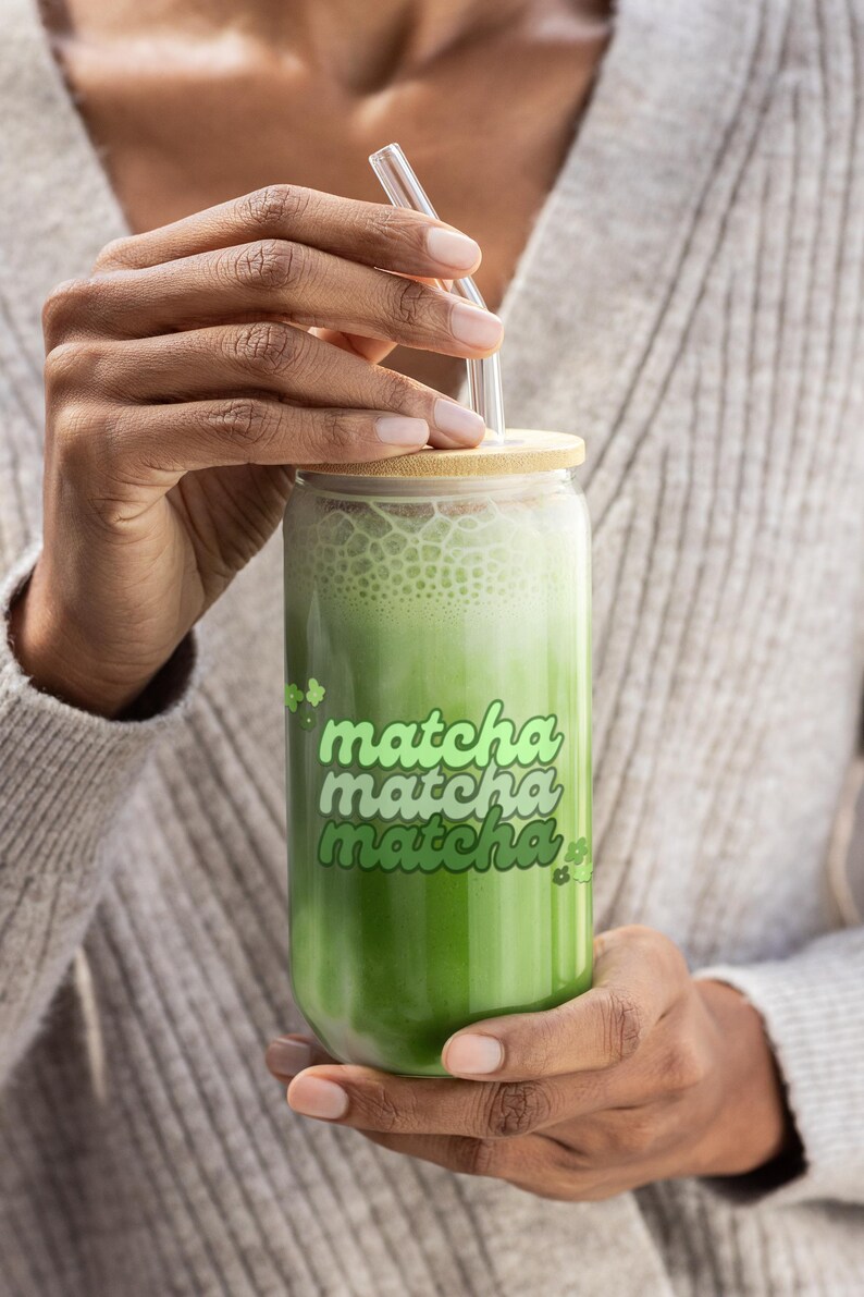 Matcha Cup, Bamboo Lid, Glass Straw, Beer Can Glass, Matcha Glass ...
