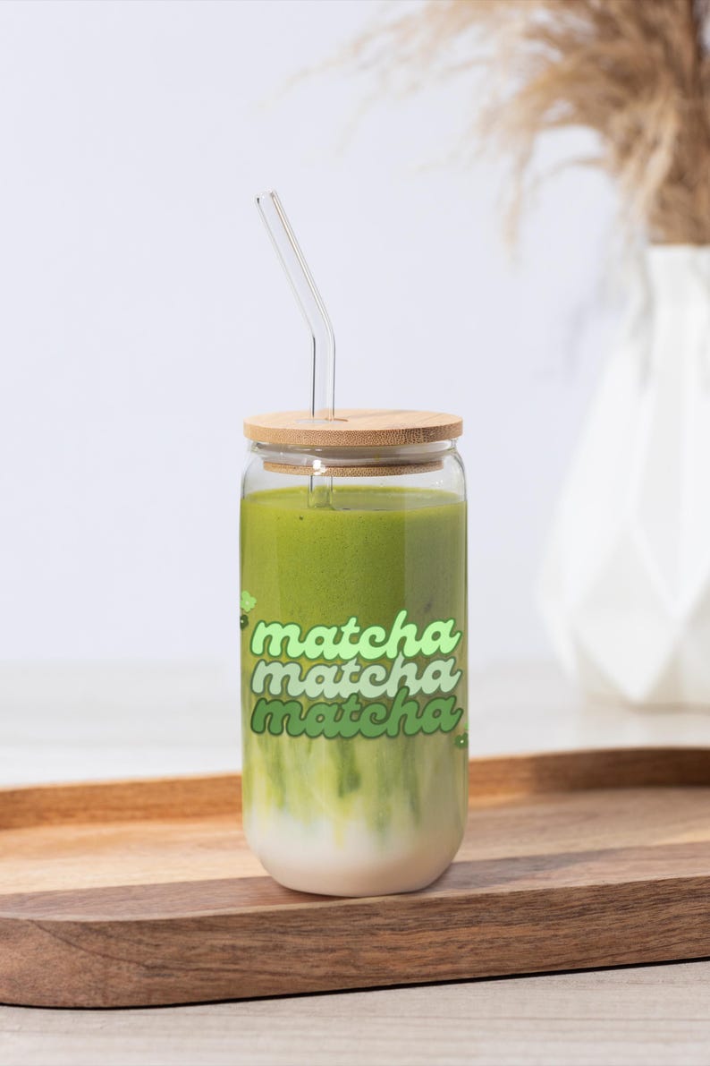 Matcha Cup, Bamboo Lid, Glass Straw, Beer Can Glass, Matcha Glass ...