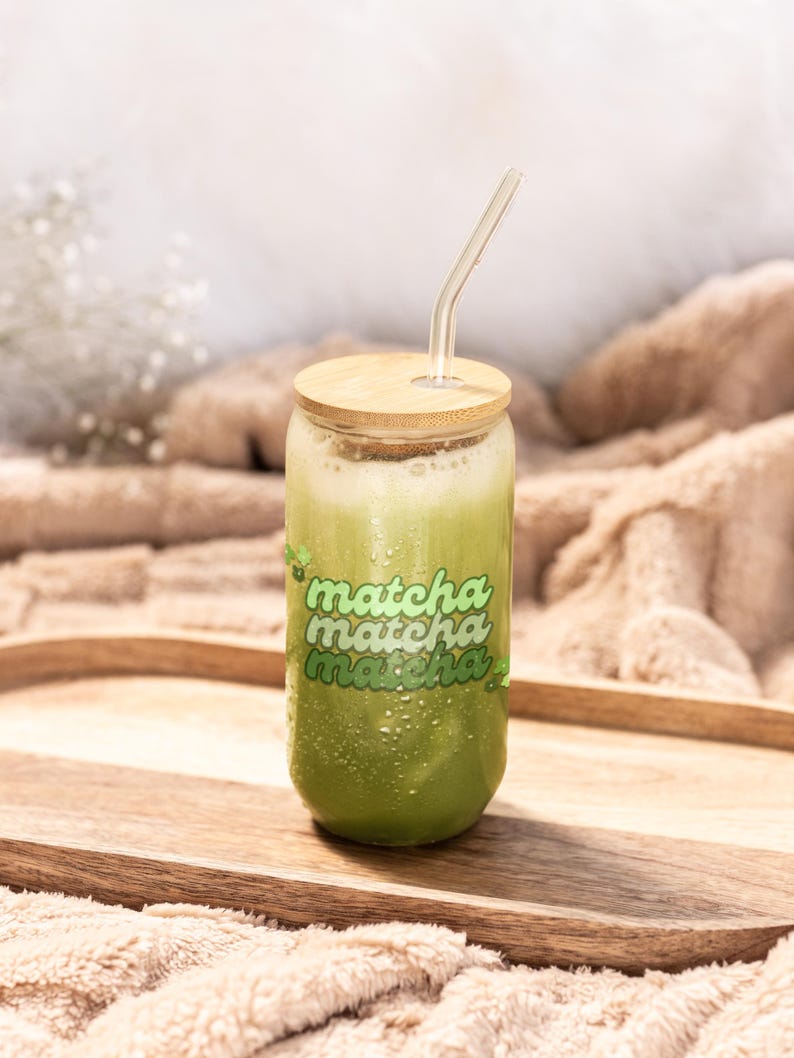 Matcha Cup, Bamboo Lid, Glass Straw, Beer Can Glass, Matcha Glass ...