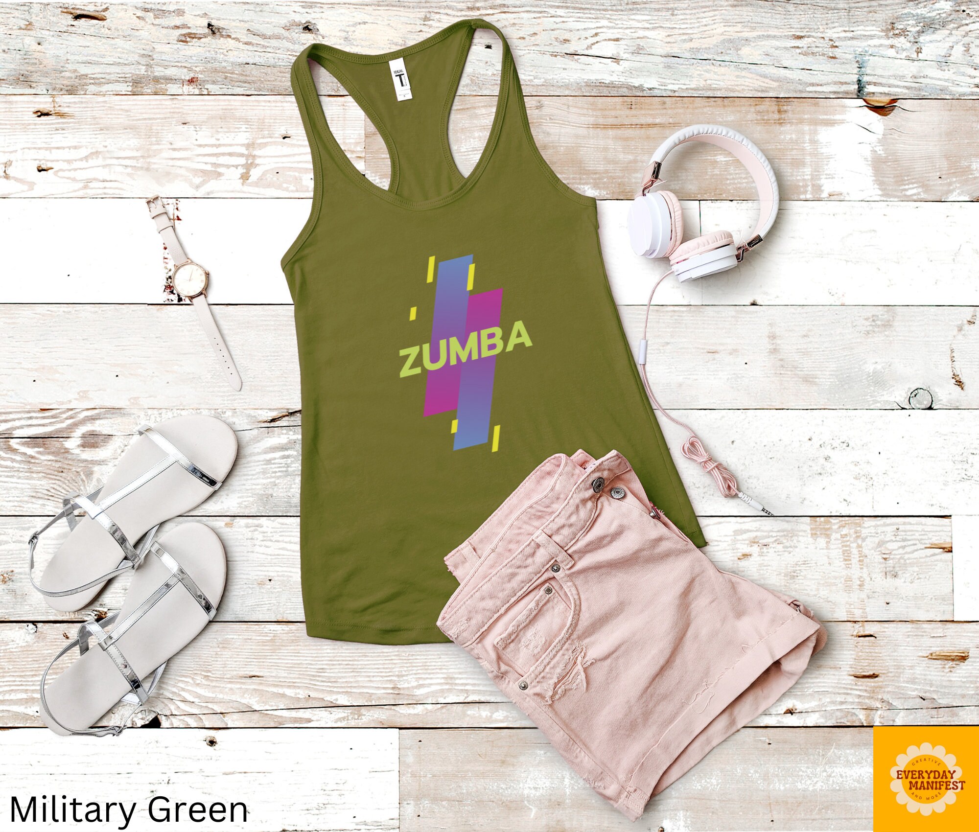 Zumba Tank Inspired Minimalist Design Top, Perfect for Workouts and ...