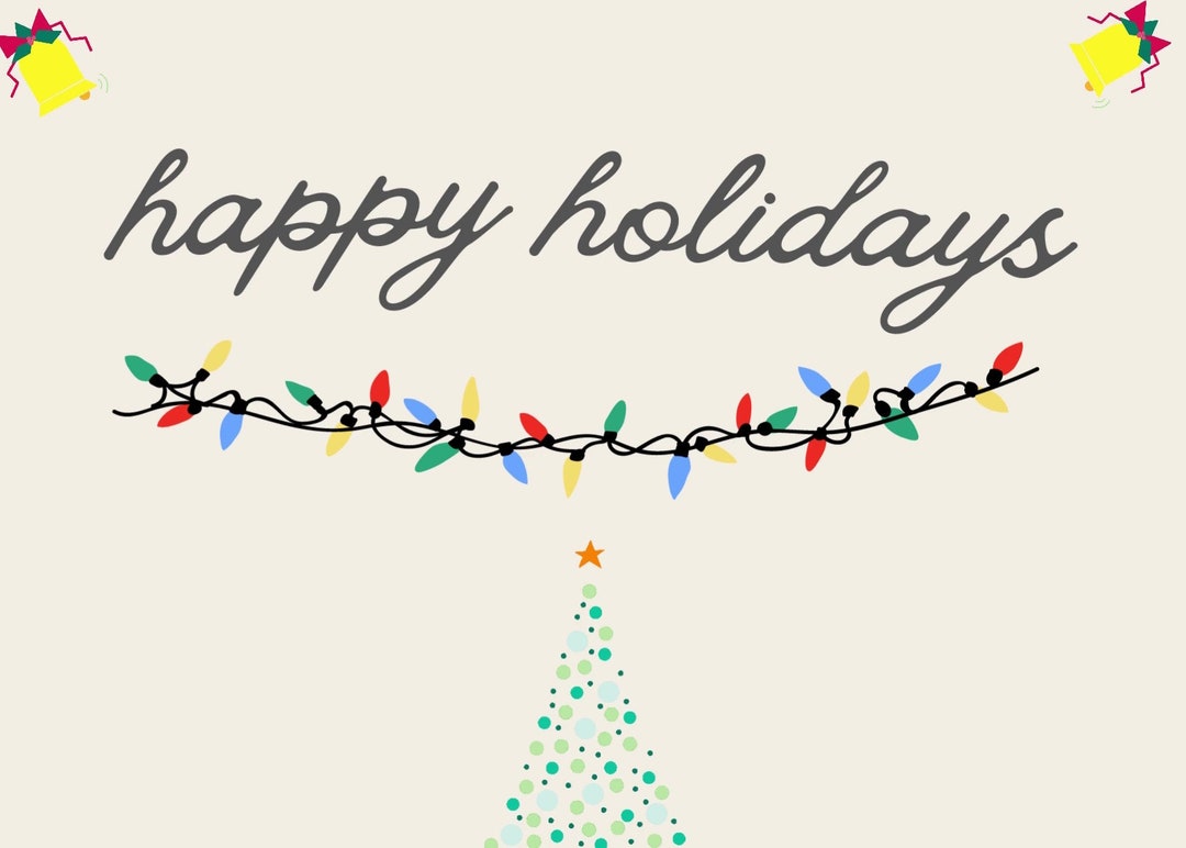 Simple Digital Holiday Greeting Card Animated - Etsy