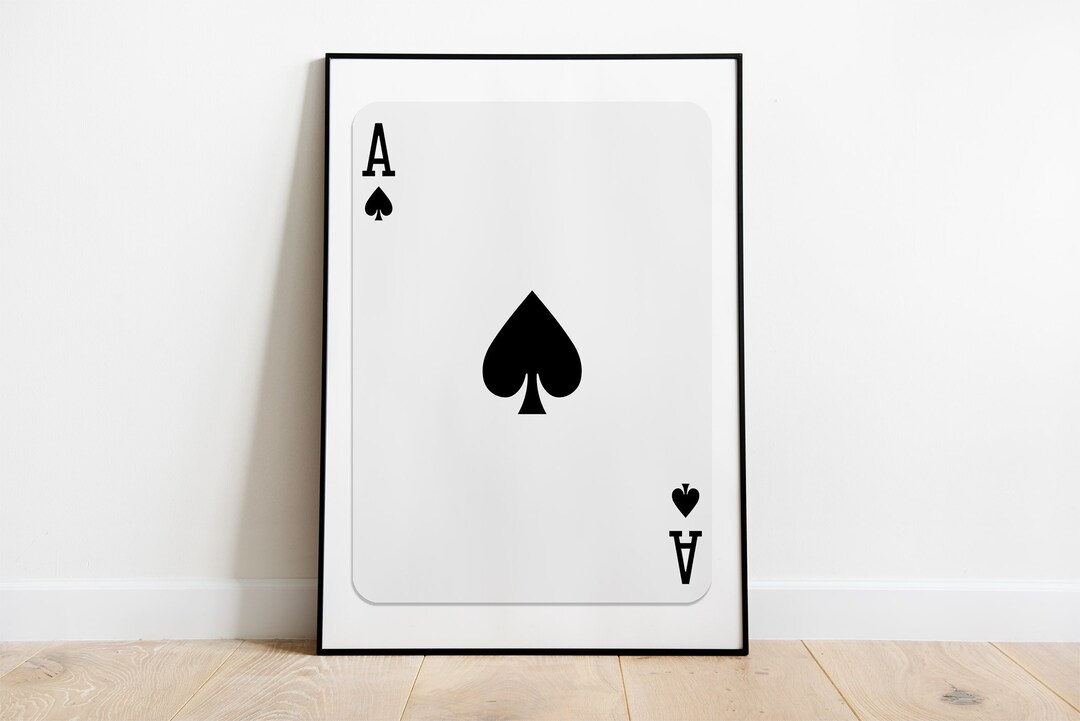 Trendy Ace of Spades Poster | Trendy Retro Aesthetic Print | Playing ...