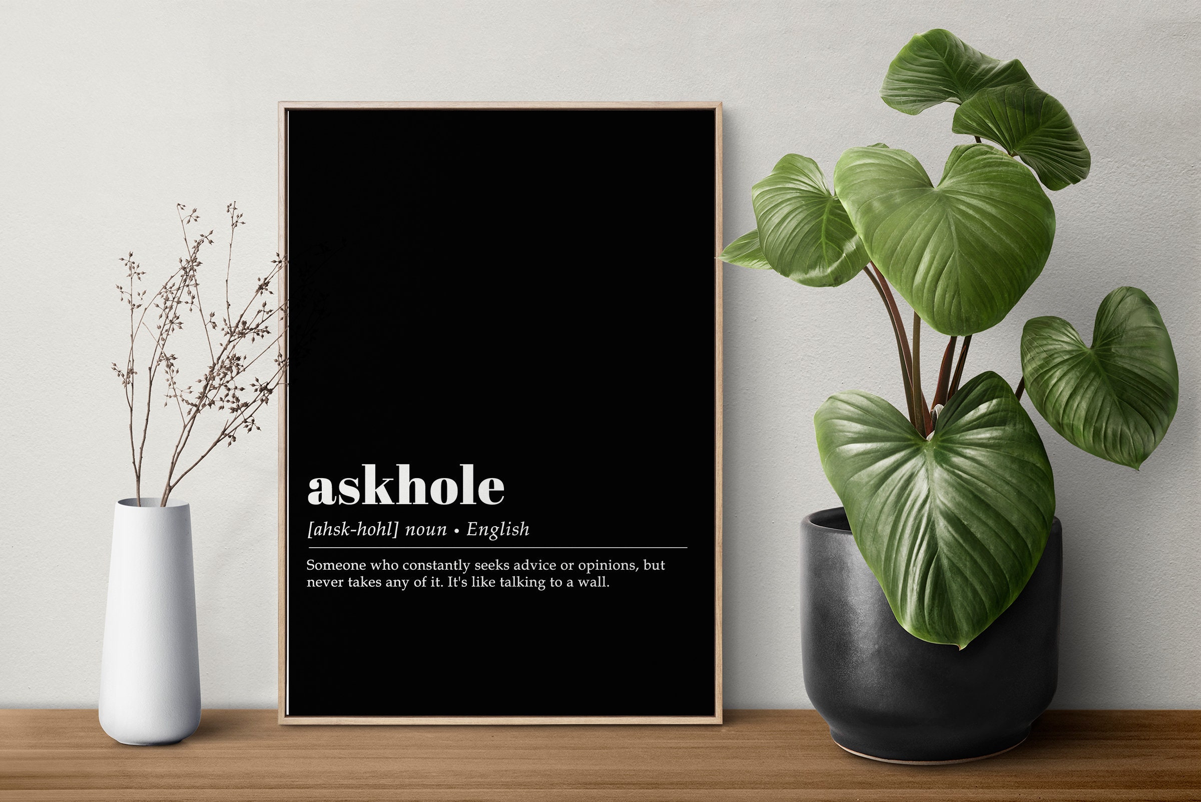 Askhole Definition Print Cubicle Decor Funny Office Sign - Etsy