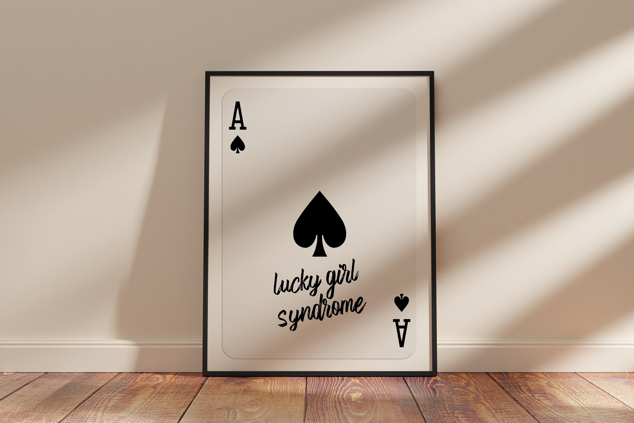 Trendy Ace of Spades Poster Lucky Girl Syndrome Poster - Etsy