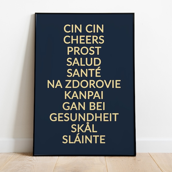 Cheers Sign in Different Languages - Etsy