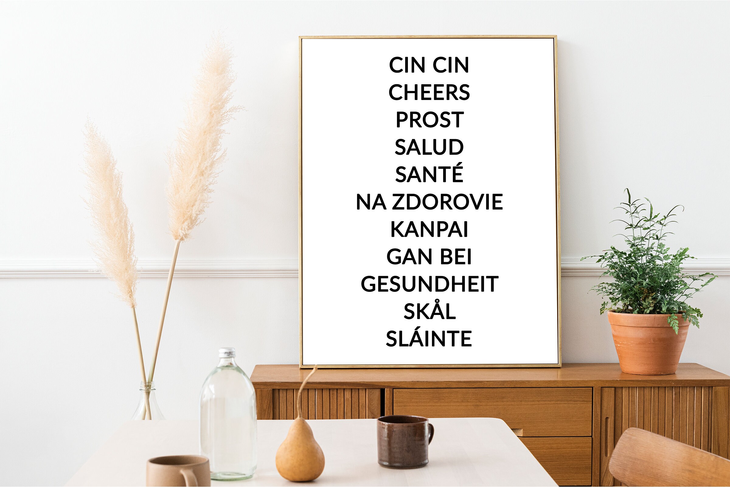 Cheers in Different Languages Poster Bar Cart Prints Cheers Sign Cheers Bar Print Cheers ...