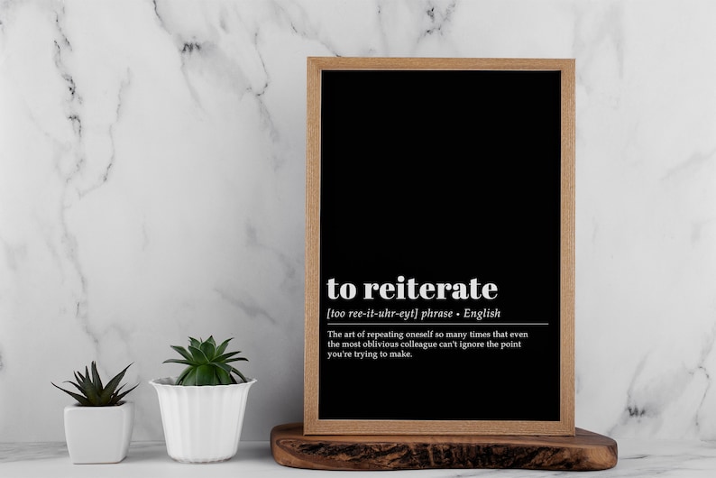 Funny Wall Art to Reiterate Definition Print Office Wall - Etsy
