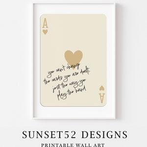 Trendy Ace of Hearts Poster | Aesthetic Print | Retro Wall Art ...