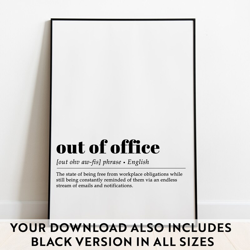 Out of Office Sign - Etsy