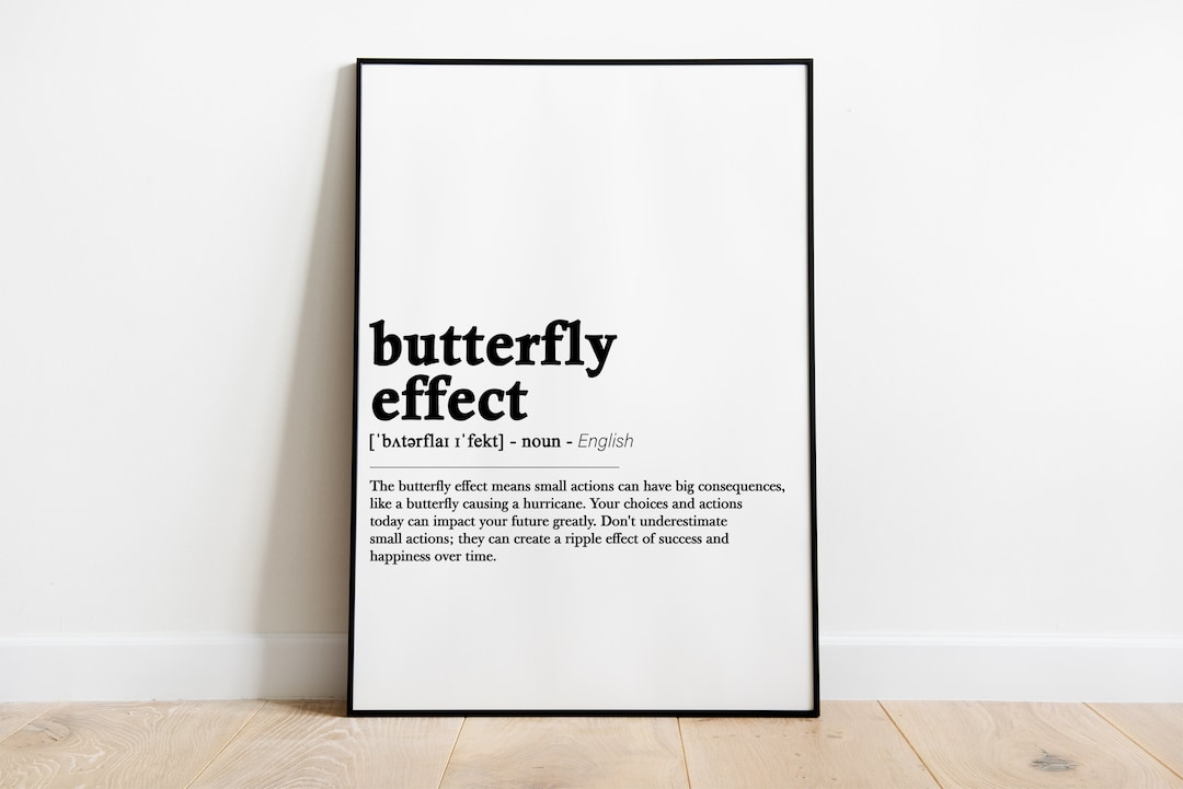 Butterfly Effect Definition Wall Art | Inspirational Wall Art ...