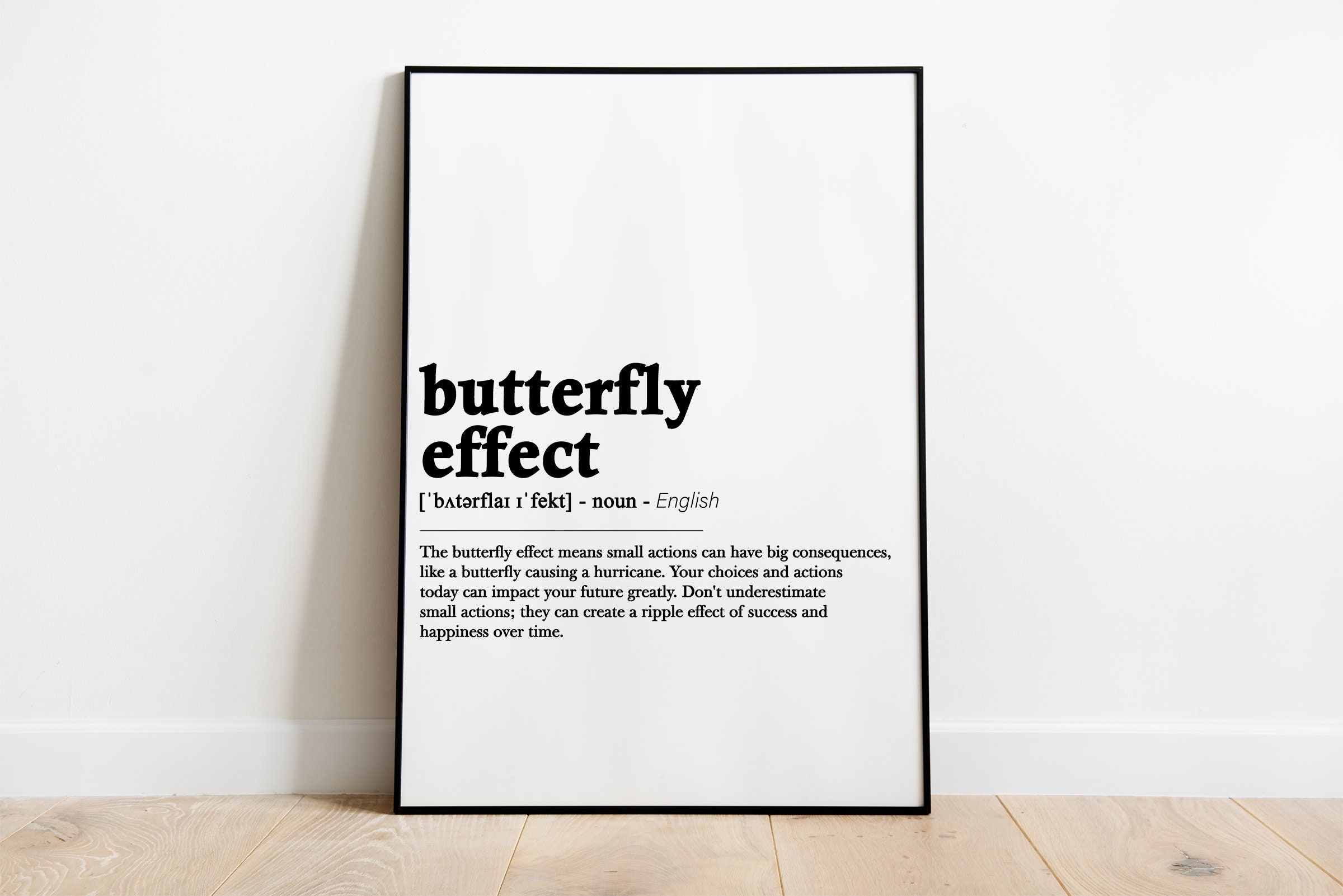 Butterfly Effect Definition Wall Art | Inspirational Wall Art ...
