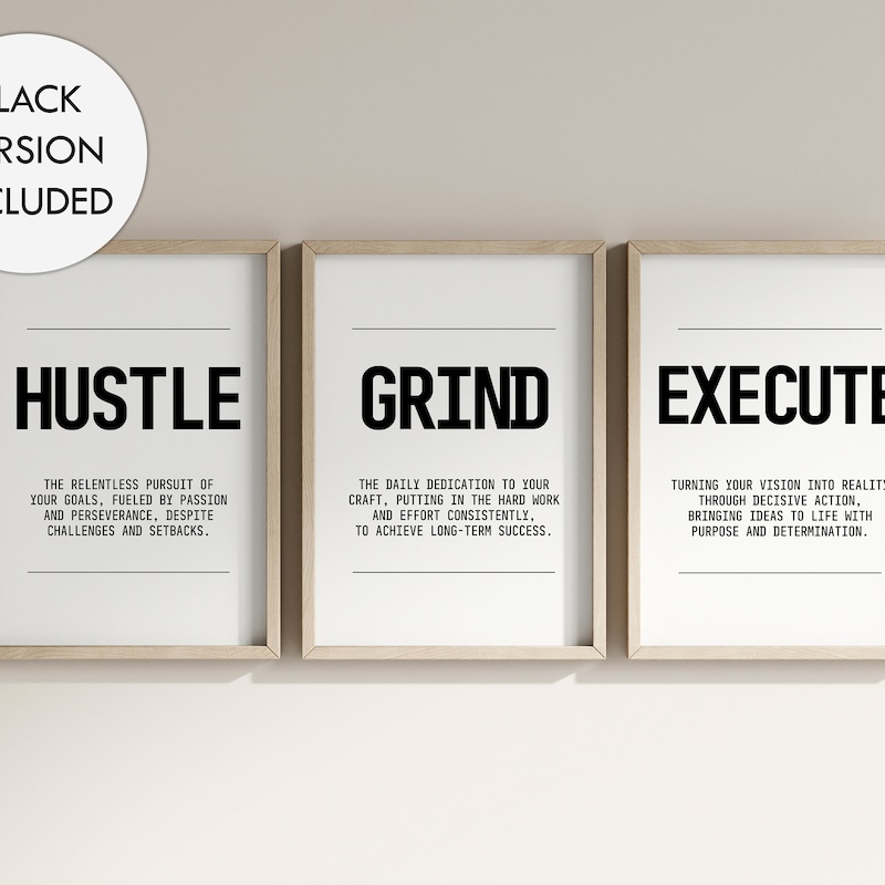 Hustle Grind Execute - Etsy