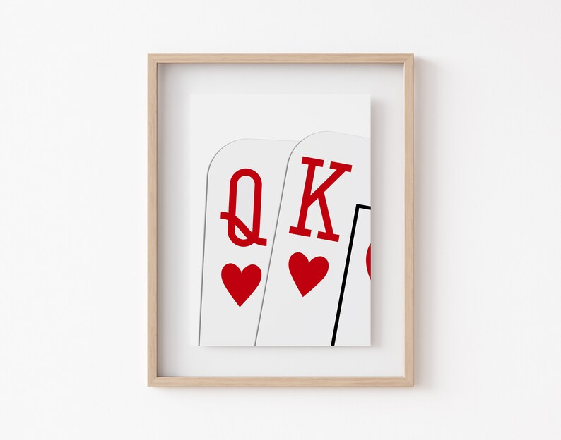 King and Queen Cards Poster Romantic Poster Trendy Wall - Etsy