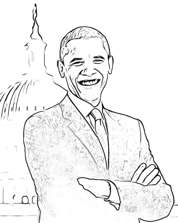Barack Obama Coloring Page