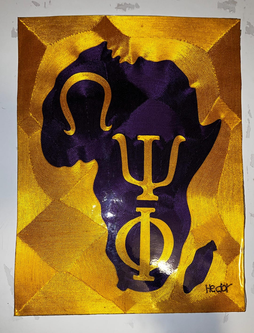 Omega Psi Phi Silk Thread Art – Fraternity Pride Décor - Etsy