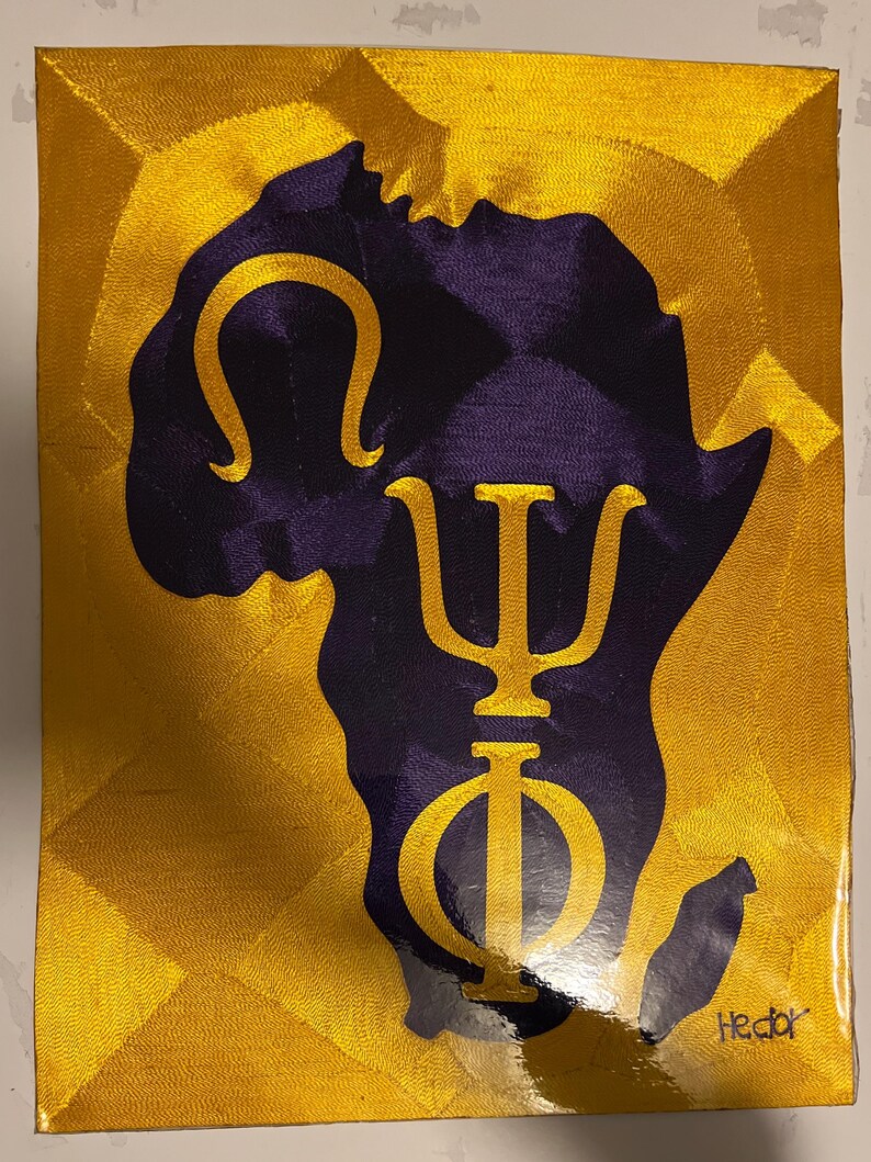 Omega Psi Phi Silk Thread Art – Fraternity Pride Décor - Etsy