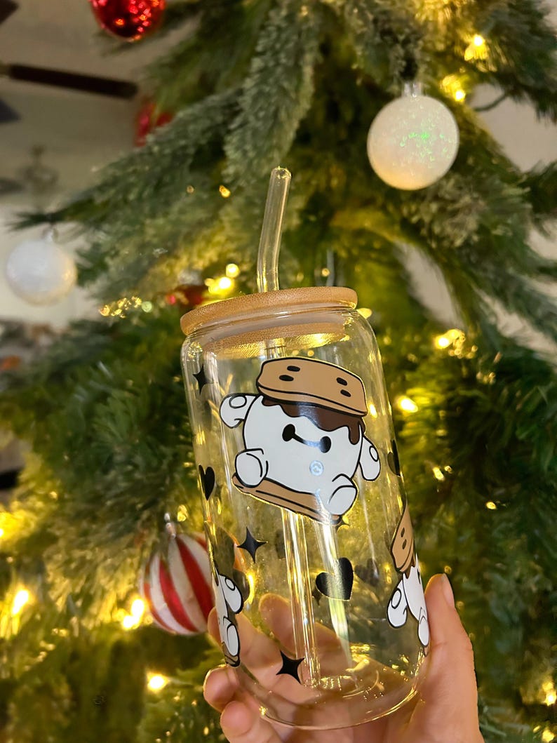 Baymax Smores Inspired Glass Cup - Etsy