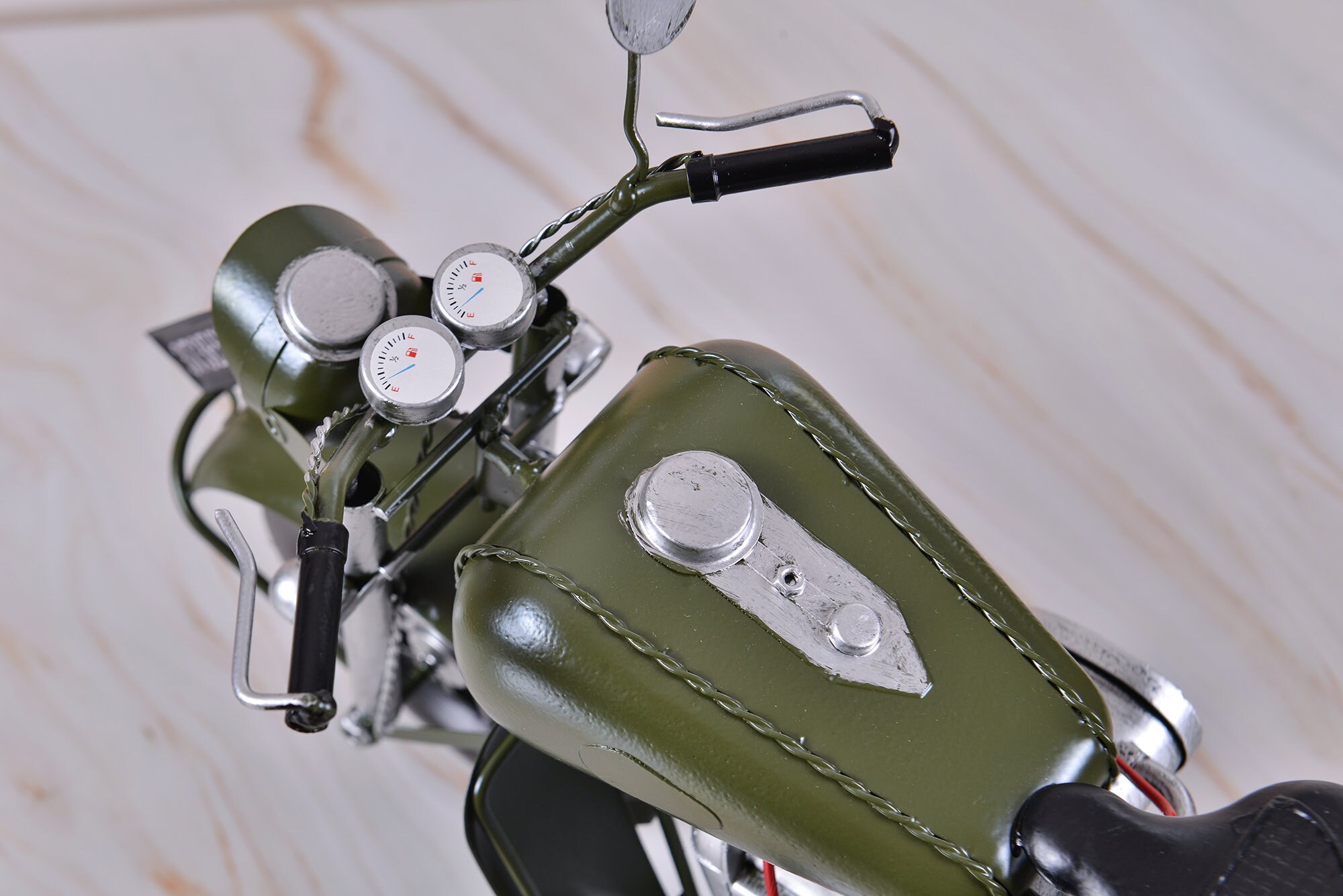 Large Green Motorbike, Handmade Motorcycle Metal Model - Etsy