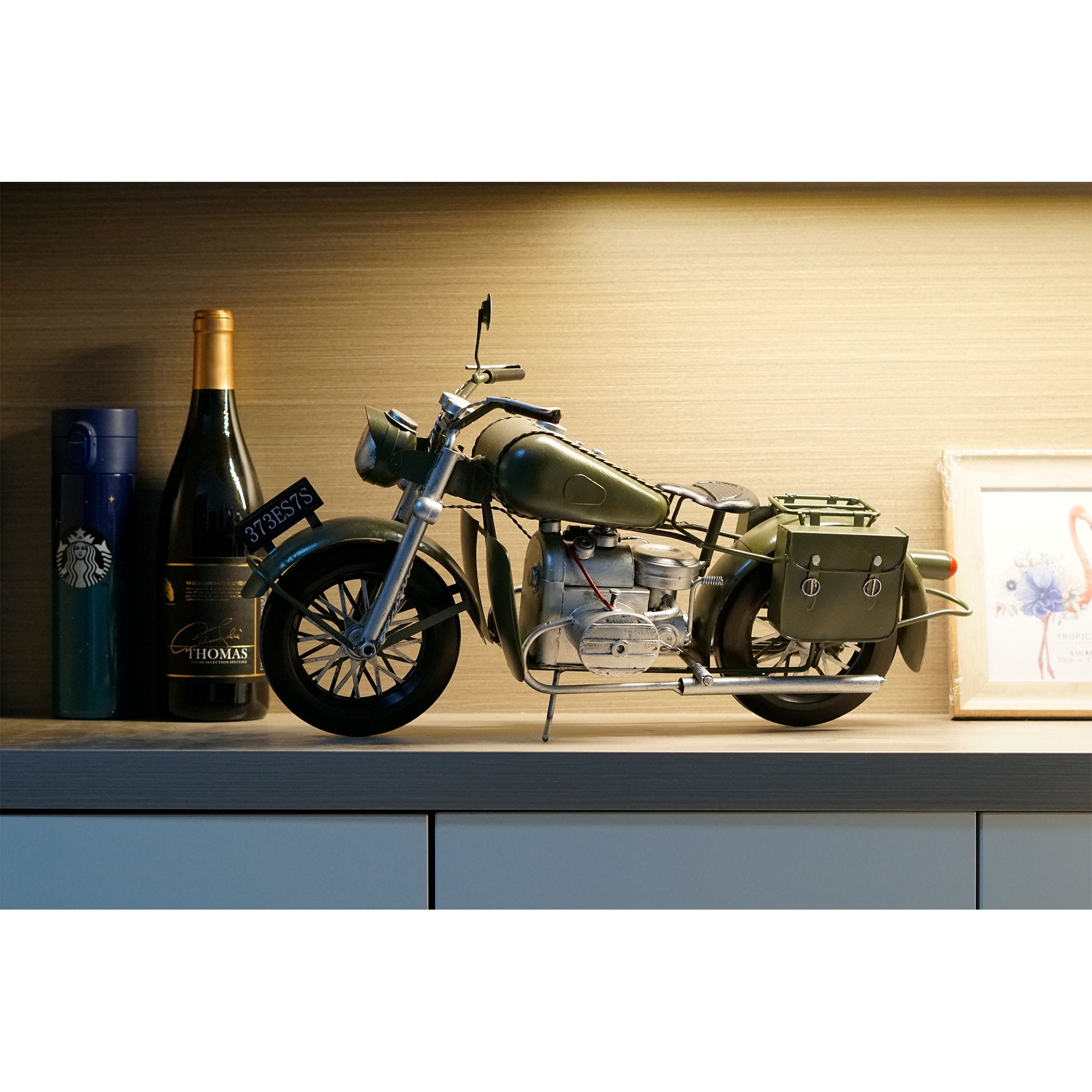 Large Green Motorbike, Handmade Motorcycle Metal Model - Etsy