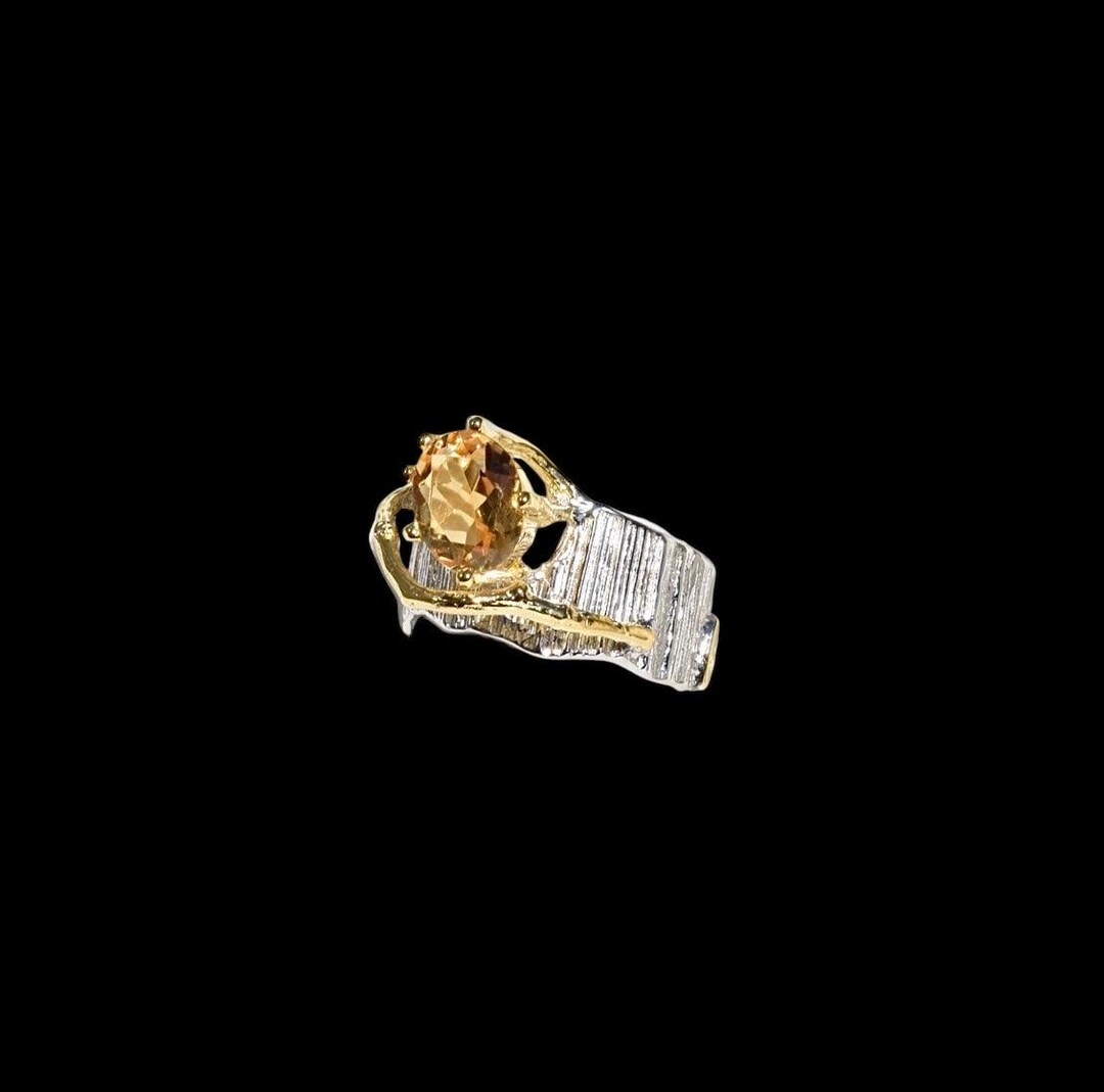 Orange Sunset Ring (topaz) - Etsy