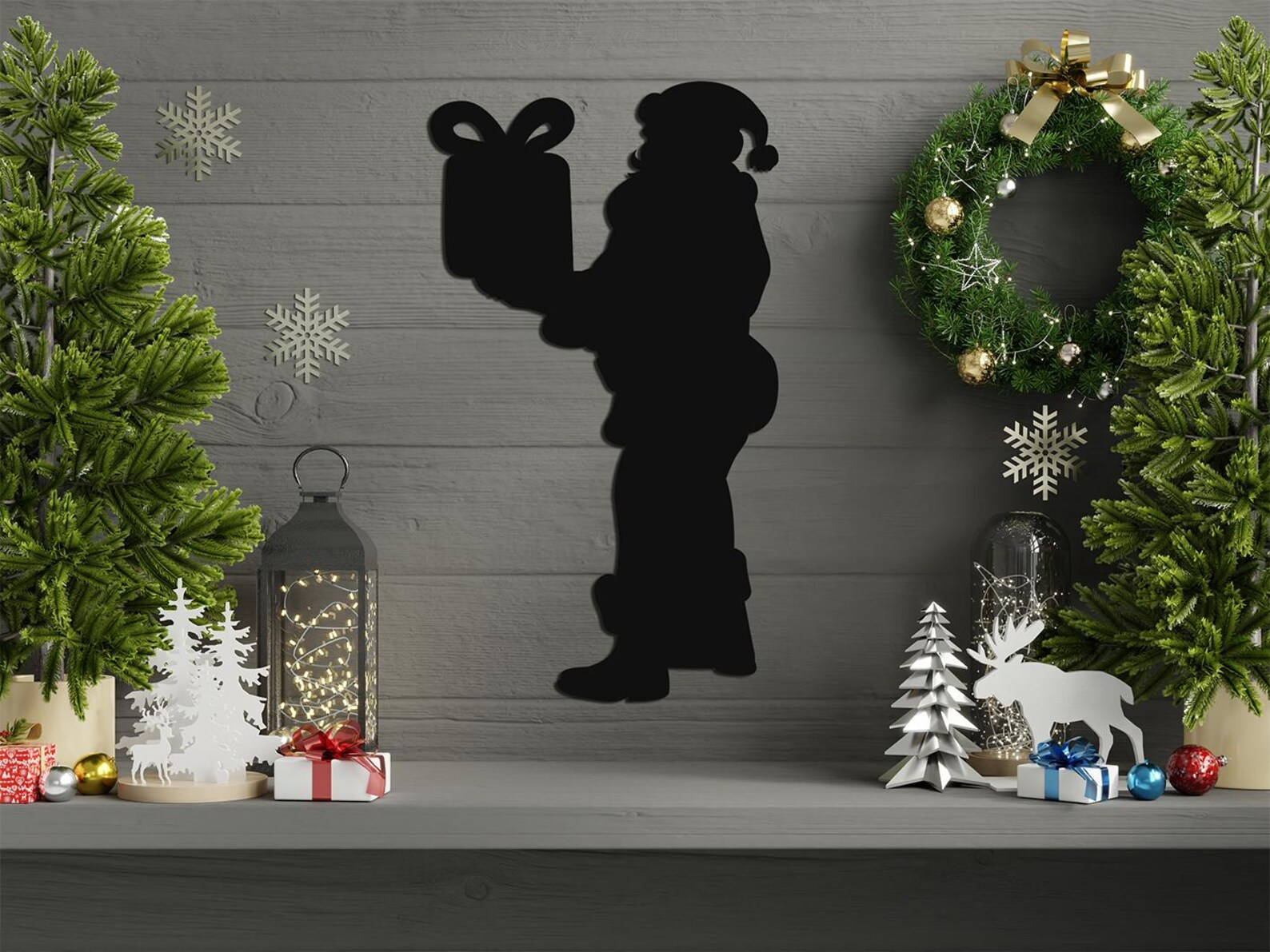 Santa Claus Laser Cut File,christmas Decor Svg,christmas Santa Laser ...