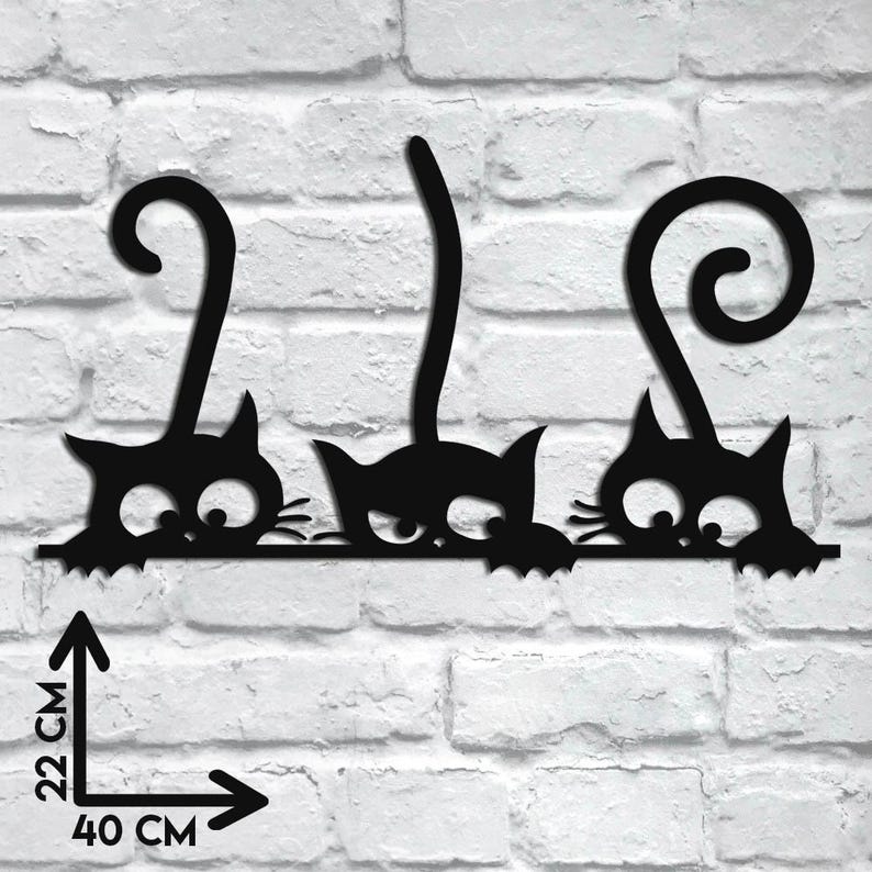 Three Cute Cat Laser Cut Files,cute Trio Cat Laser Cut File,cute Animal ...