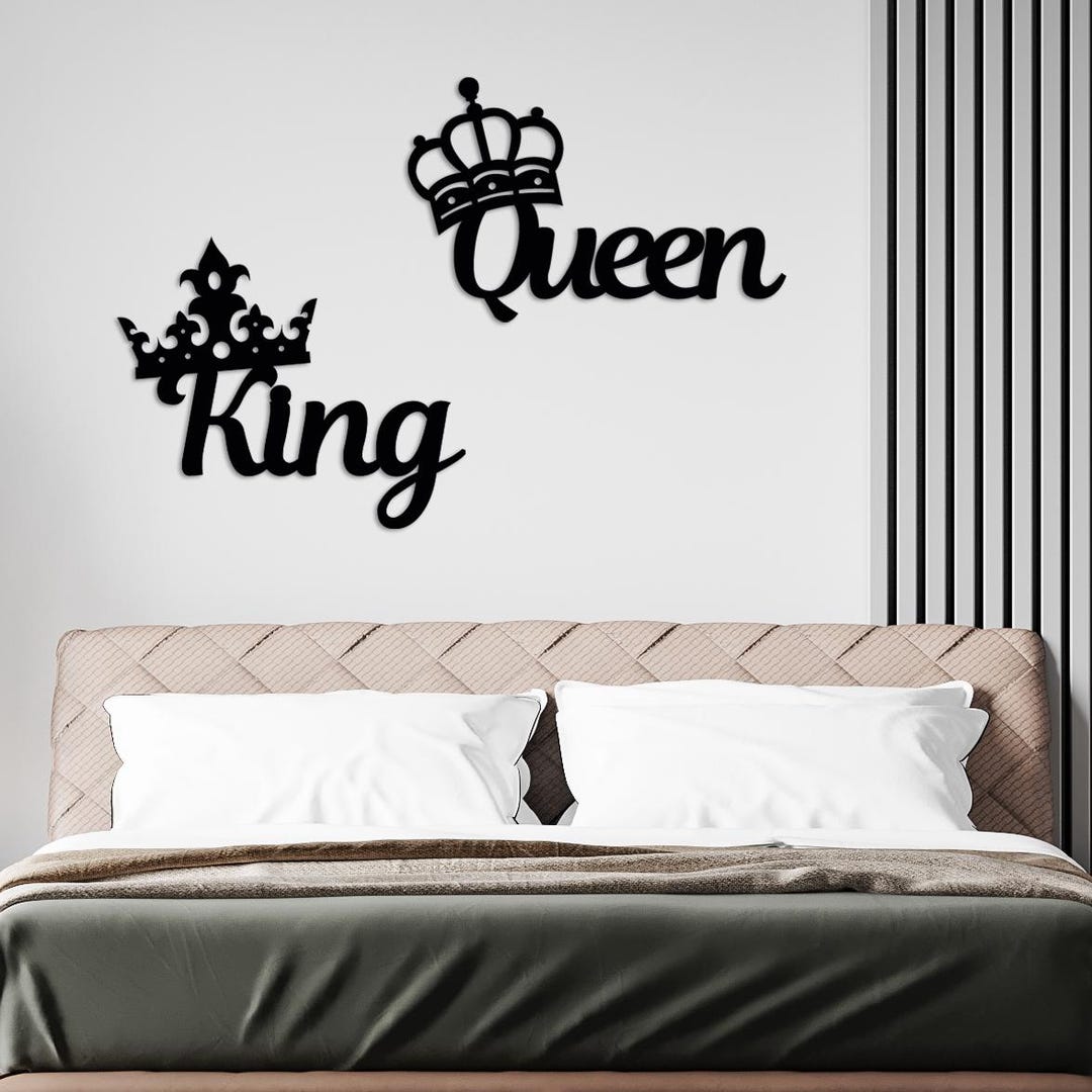 King and Queen Wall Art, Digital Download, DXF, SVG, and PDF Files ...