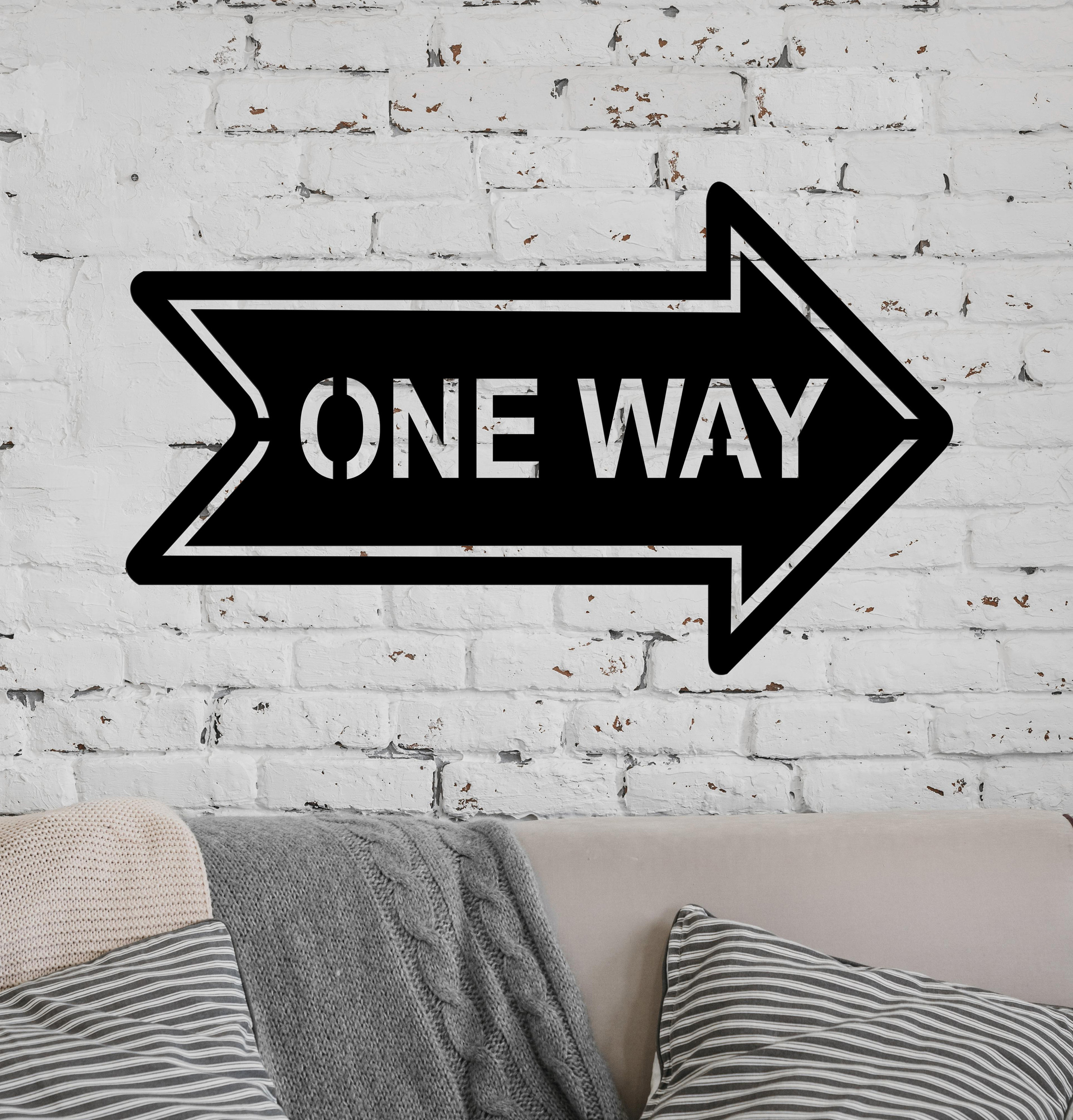 One Way Wall Art Files ,dxf, and PDF Files,plasma Cut File,wall Art Dxf ...