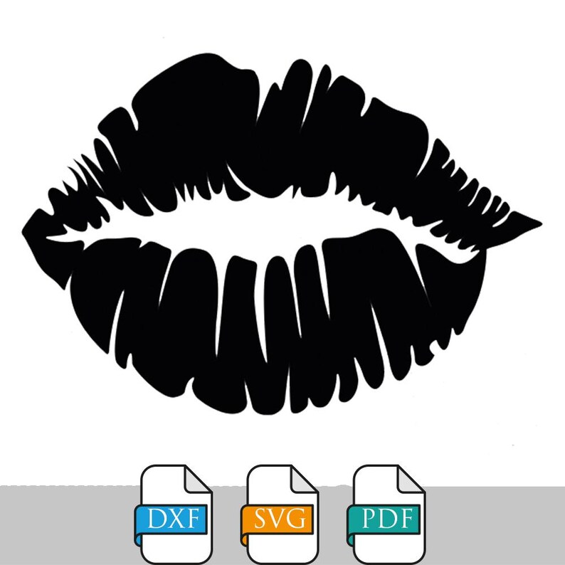 Kiss Wall Art, Digital Download, DXF, SVG, and PDF Files, Romantic ...