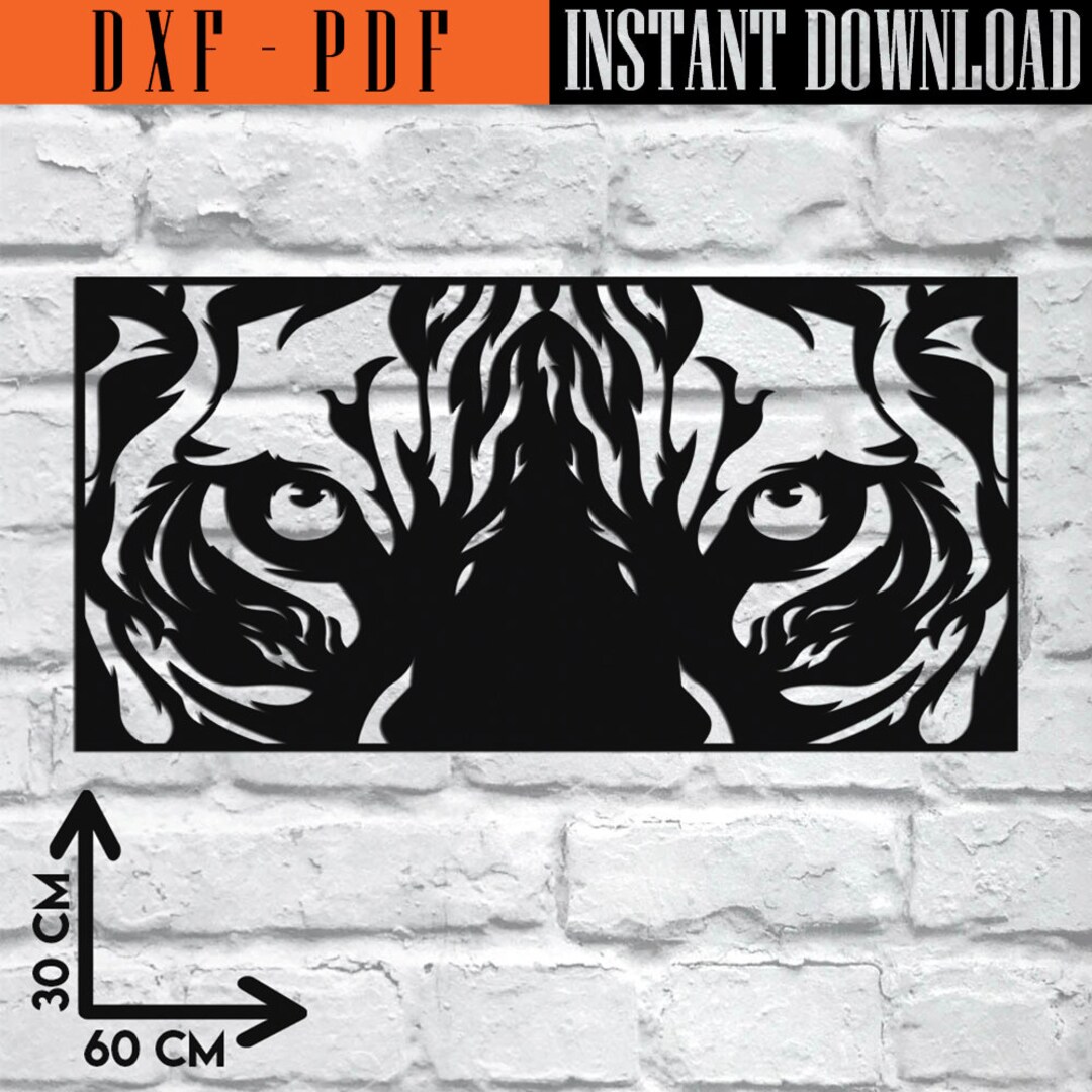 Tiger Eyes Files, Dxf and PDF Files, Plasma Cut File, Wall Art Dxf ...