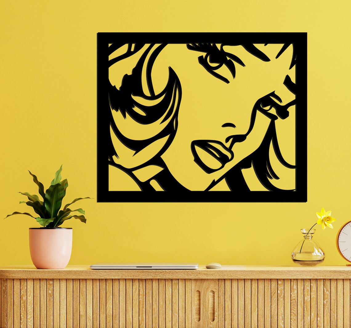 Pop Art Wall Art Files ,dxf, and PDF Files,plasma Cut File,wall Art Dxf ...