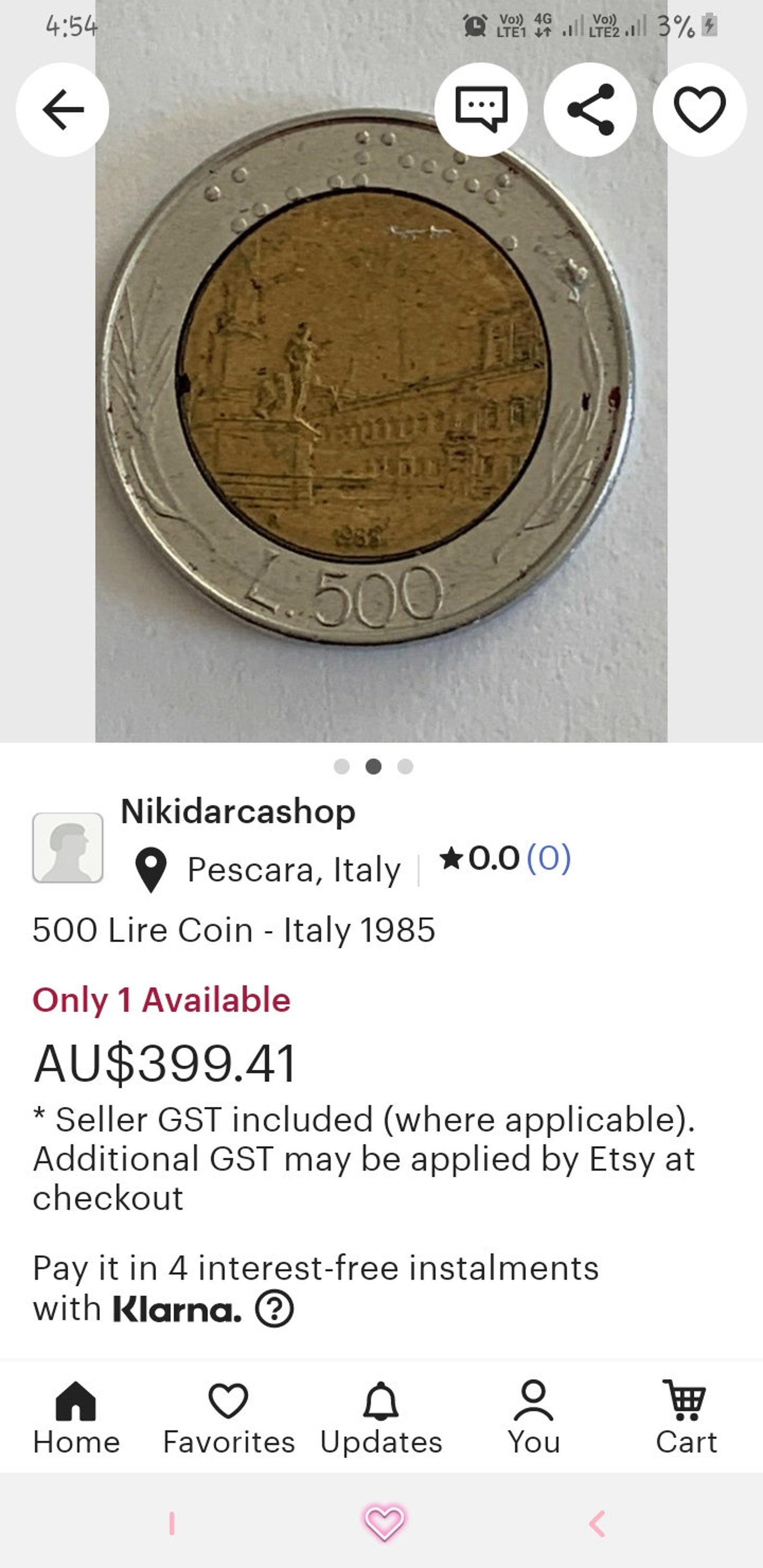 RARE COIN...L 500 1983 Italiana Repvbblica - Etsy