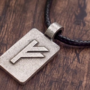 Viking Rune Fehu Runic Vegvisir Necklace Pendant Stainless - Etsy