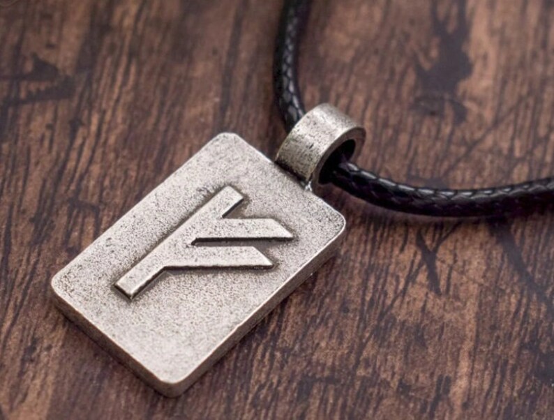 Viking Rune Fehu Runic Vegvisir Necklace Pendant Stainless - Etsy