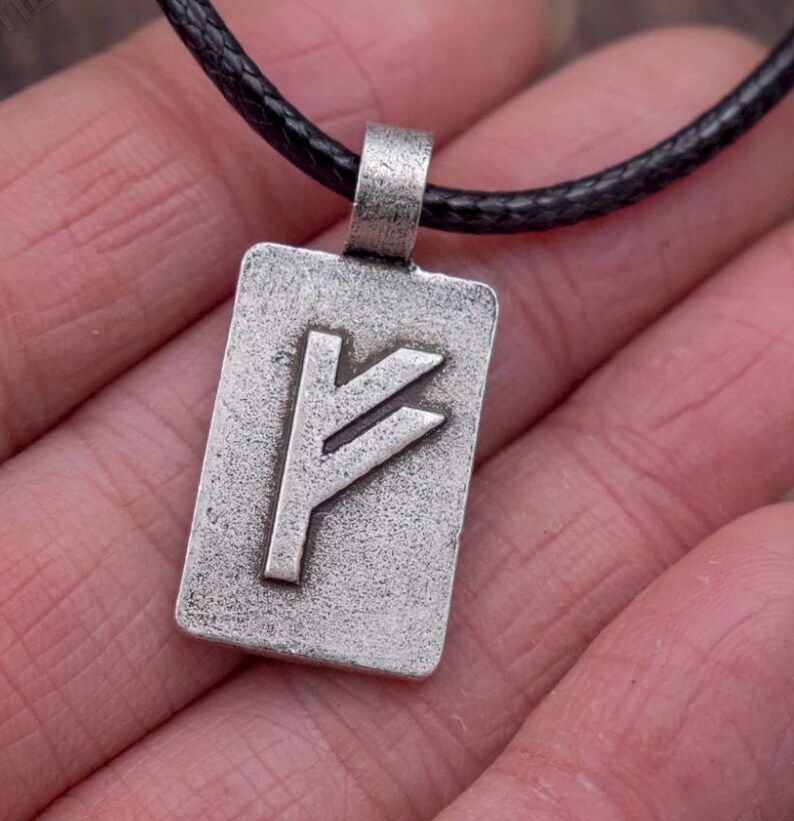 Viking Rune Fehu Runic Vegvisir Necklace Pendant Stainless - Etsy