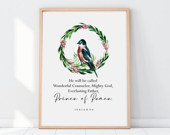 Isaiah 9:6, He Will Be Called Wonderful Counselor, Bible Verse ...
