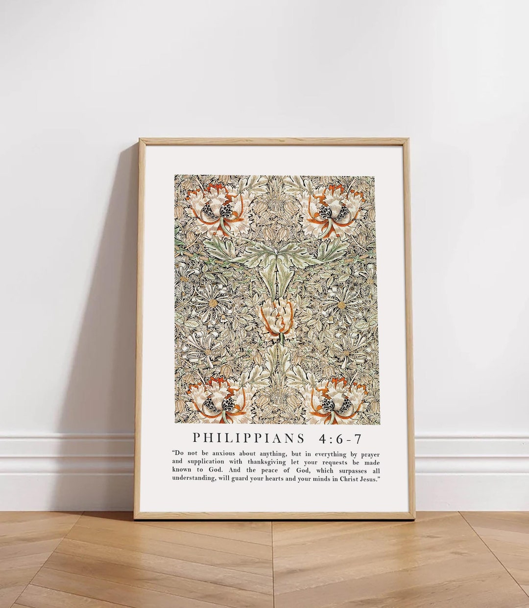 Philippians 4:6-7, Do Not Be Anxious About Anything, Bible Verse Wall ...