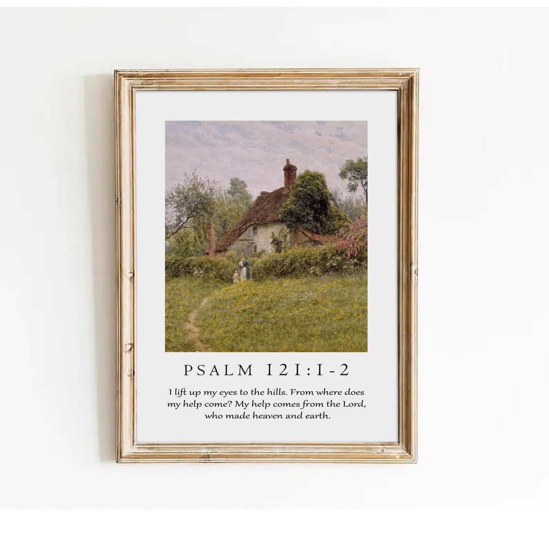 Psalm 121:1-2 Vintage Bible Verse Print (digital Download) - Etsy