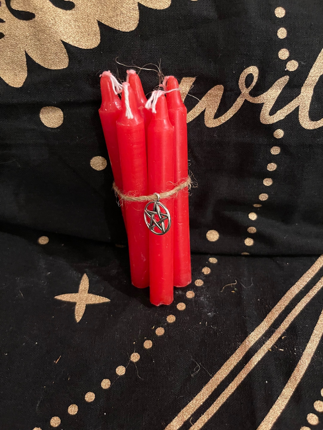 5 Red Spell Candles (4inch Chime Candles); Used for Passion, Stamina ...