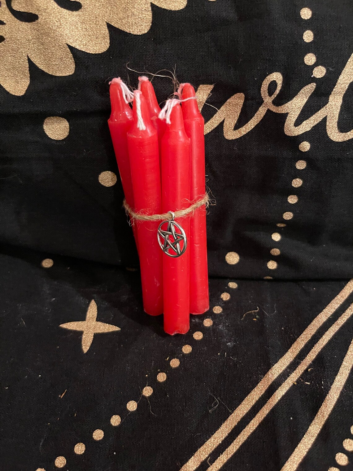 5 Red Spell Candles (4inch Chime Candles); Used for Passion, Stamina ...