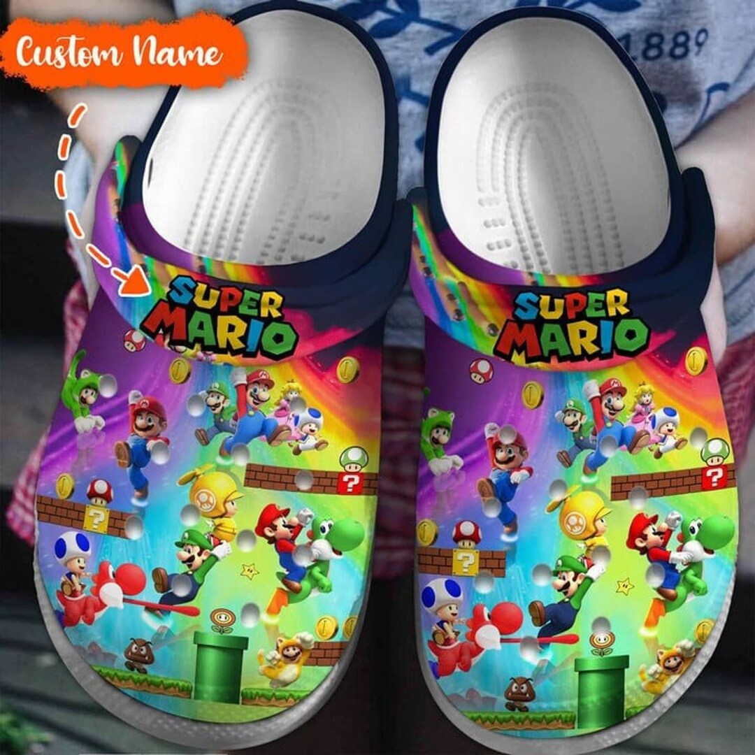 Personalized Name Super Mario Bros Nintendo Clogs Shoes Clogs - Etsy