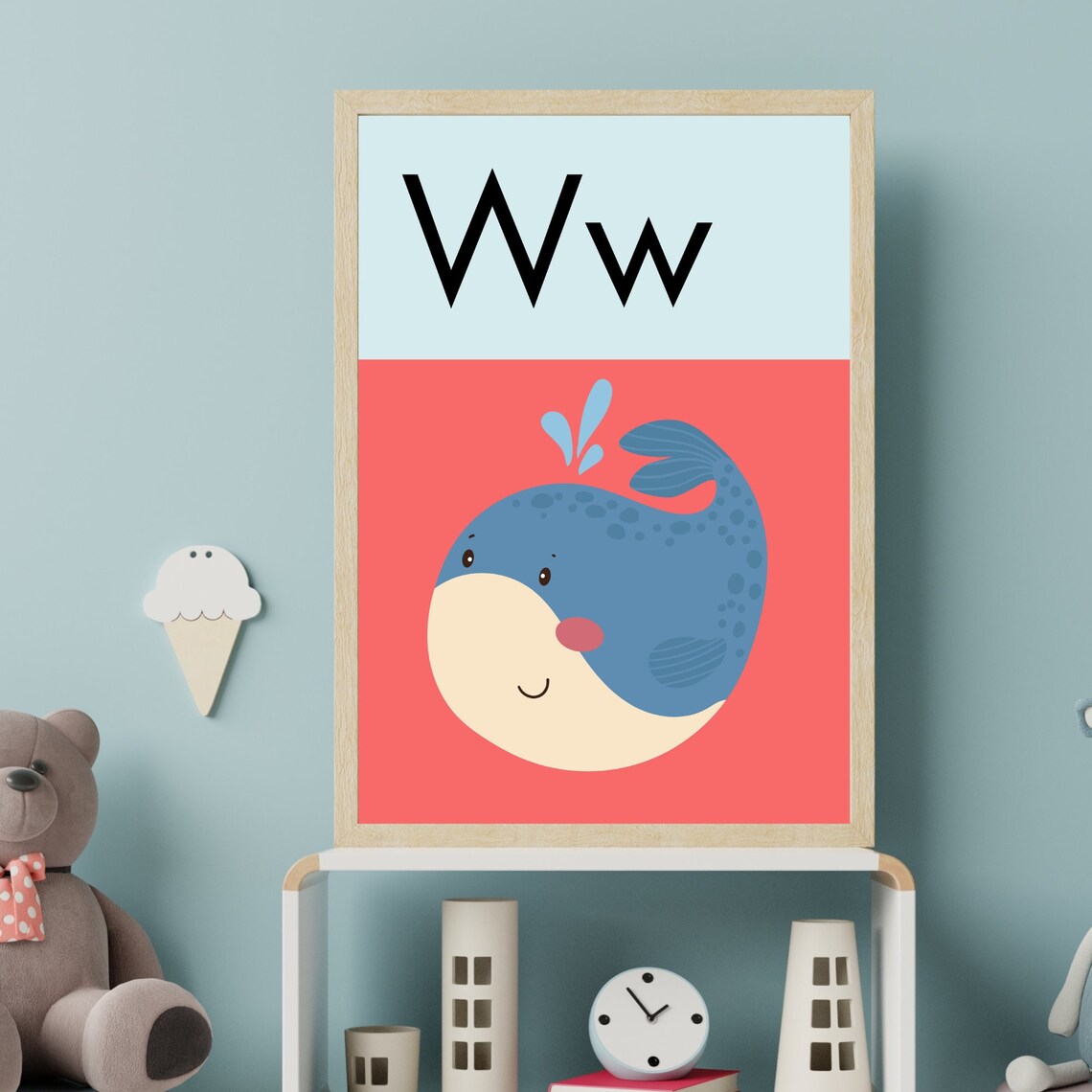 Alphabet Chart Alphabet Poster Letter W Abc Learning Abc Print Alphabet ...