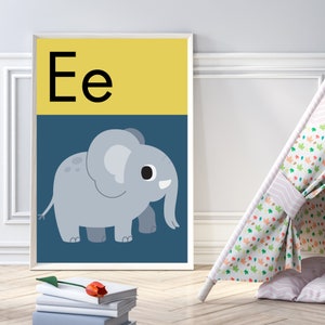 Alphabet Chart Alphabet Poster Letter E Abc Learning Abc Print Alphabet ...