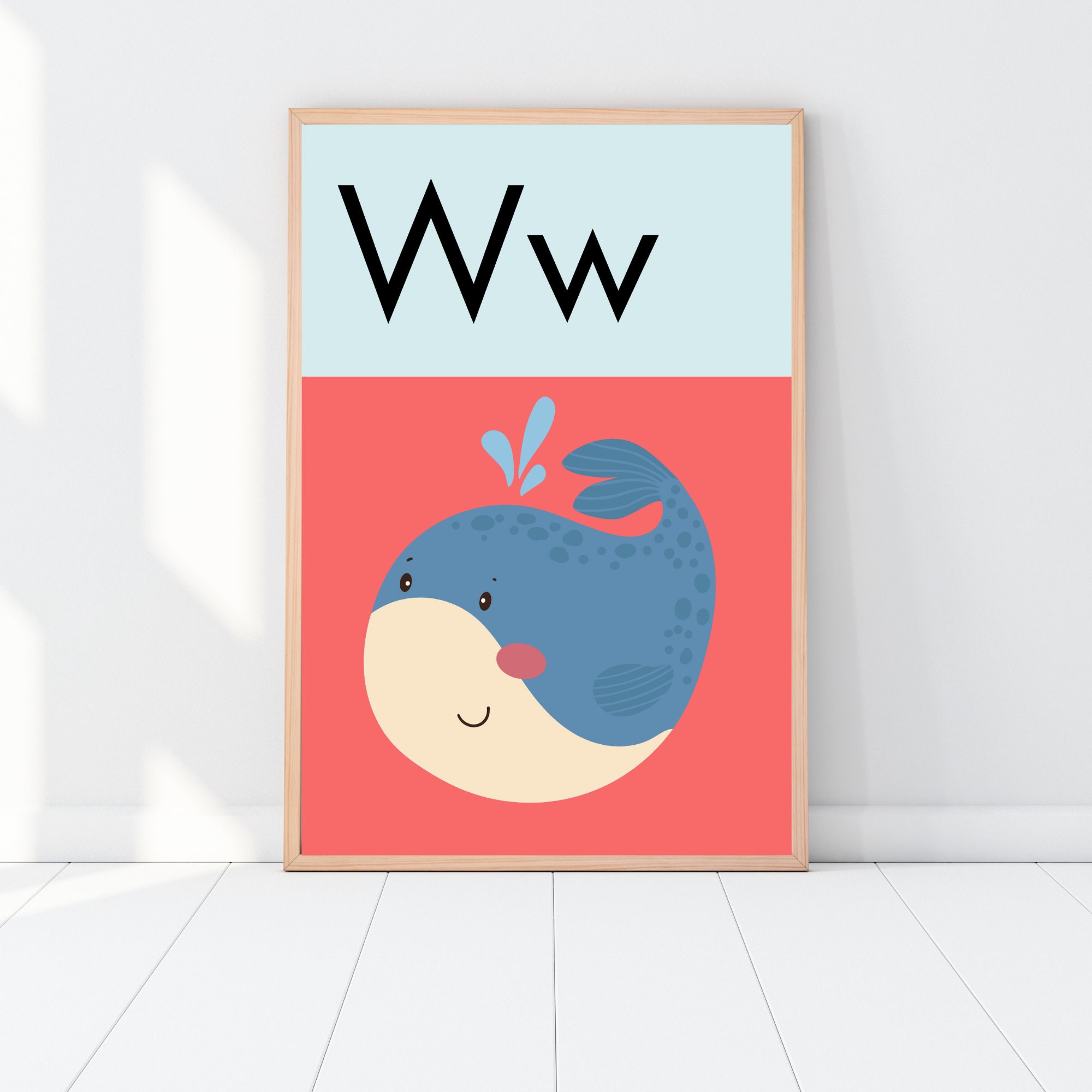 Alphabet Chart Alphabet Poster Letter W Abc Learning Abc Print Alphabet ...